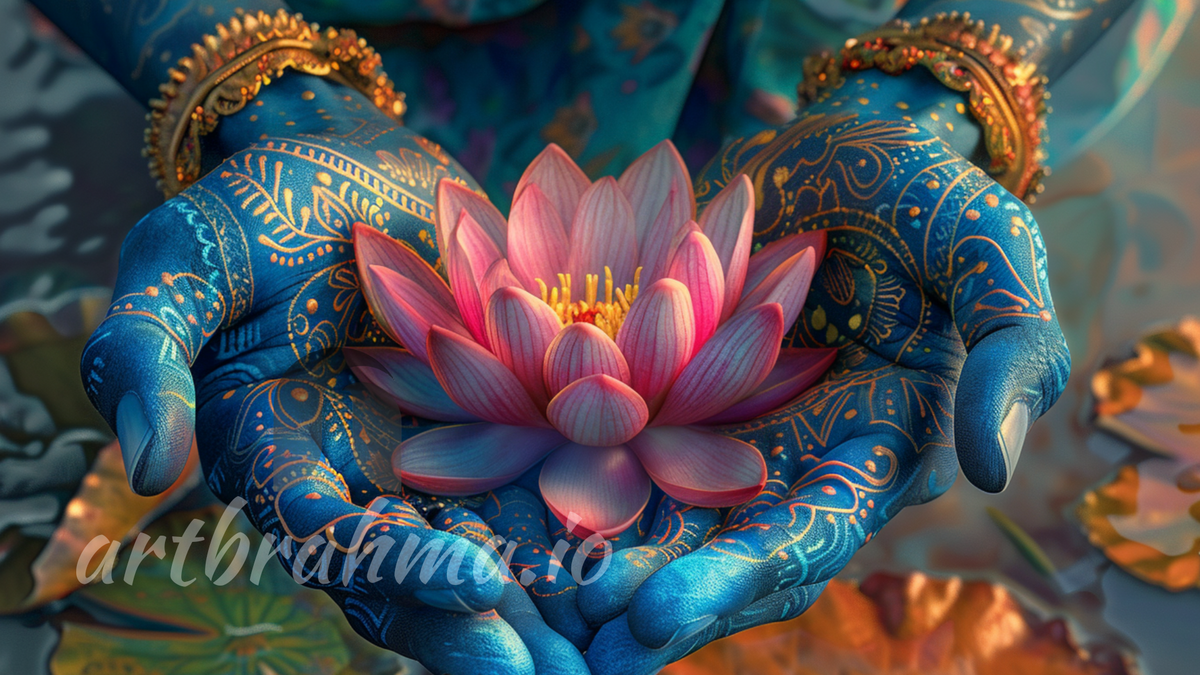 Divine Lotus Offering from Lord Krishna - Invite Prosperity and Wealth ...